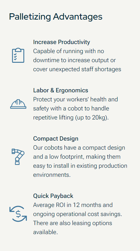 20KG Palletising - WMH Robotics
